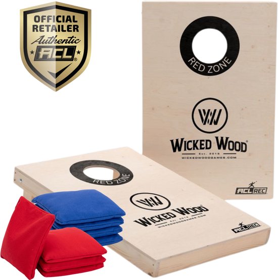 Wicked Wood Games – Cornhole Set “Black Red Zone” – 90x60 cm ...