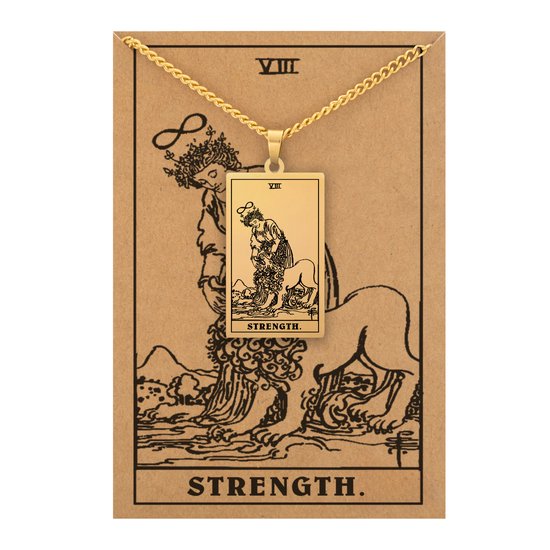 Tarot Ketting VIII: Kracht / Strength - Inclusief Rider-Waite Kaart ...