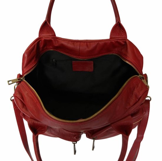 Carelli Italia Leren laptoptas Turin Rood | bol.com