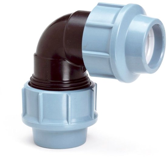 Unidelta Knie 90° PP 32 mm knel 16bar zwart/blauw DVGW/KIWA/WRAS | bol