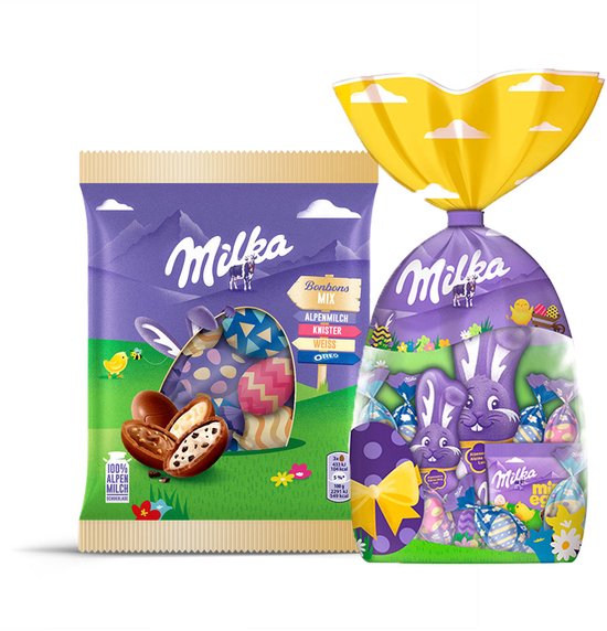 Milka Mega Paasmix - VALUE PACK - Milka bonbons en paasfiguren ...
