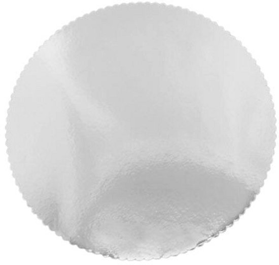 Zilveren Kartonnen Taartonderleggers Rond Ø25 cm - Set van 5 - Stevige ...