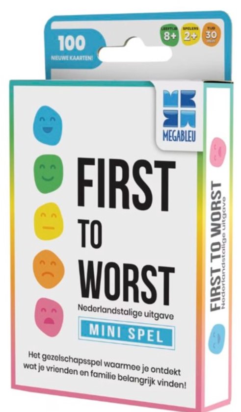 Megableu First to Worst Minispel, kaartspel, gezelschap spel | Games | bol