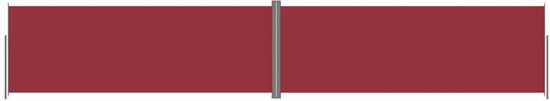 vidaXL Windscherm uittrekbaar 220x1200 cm rood - Scherm - Schermen ...