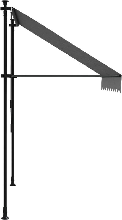 vidaXL Luifel uittrekbaar 200x150 cm stof en staal antracietkleurig ...