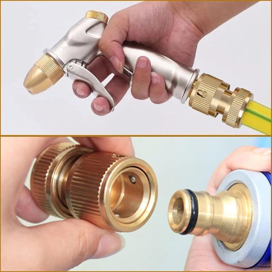 Messing Slangkoppelingen - Universele Kraanaansluiting - 4 Stuks | bol