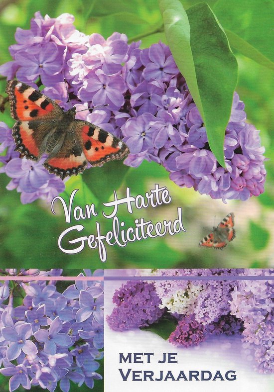 Wenskaart | 10 stuks | Van harte gefeliciteerd met je verjaardag | bol