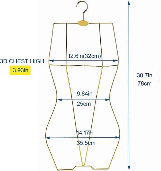 Bikini Badpak Hangers Draad 3D Body Shape Display Hangers - 10 Stuks | bol