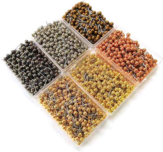 Metallic Color Push Pins - Multi-Color Beads Markering Pins voor ...