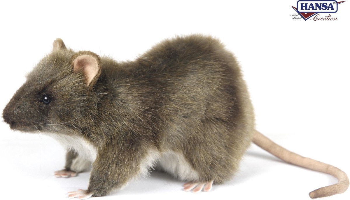 Hansa pluche rat knuffel 19 cm | bol