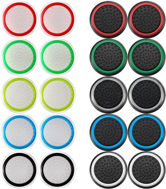 20 stuks joystick-greepkappen keycaps voor grip joystick duimdoppen ...