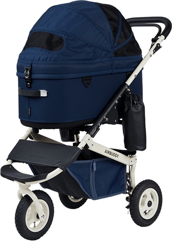 AirBuggy Dome 3 Premier Set Large – Navy Blue - Honden buggy - Wandelwagen voor huisdieren | bol