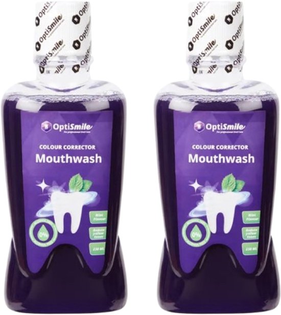 Mondwater Optismile - Colour Corrector - Mintsmaak - 250 ml - Set van 2 ...