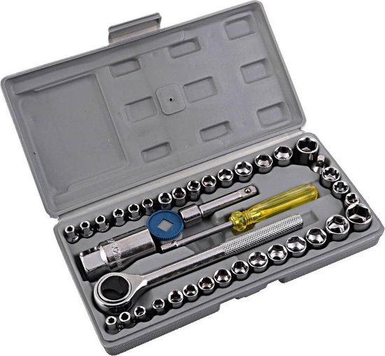 Doppenset met Ratel - 40 -delig - Met Koffer - Doppenset ...