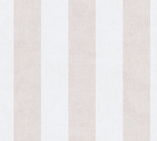 STREPEN BEHANG | Basic - Beige Crème - A.S. Création Lilly & Luis | bol