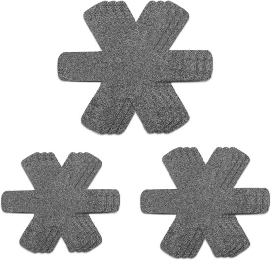 Pot Protectors for Stacking Larger & Thicker - Set van 9 - 3 Maten ...