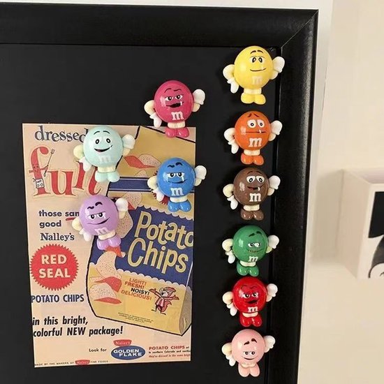 TLVX 10 stuks 3D M&M Poppetjes Magneten / Leuke Koelkast Magneten ...