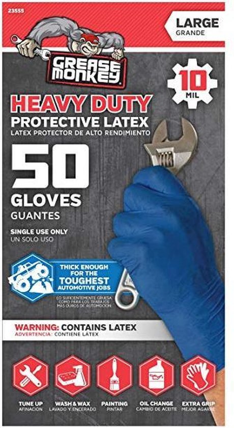 Gants jetables en nitrile Grease Monkey 50 | bol.com