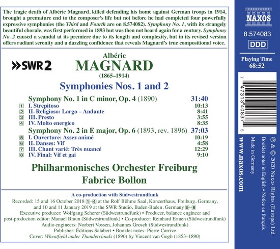 Philharmonisches Orchester Freiburg, Fabrice Boll - Magnard: Symphonies ...