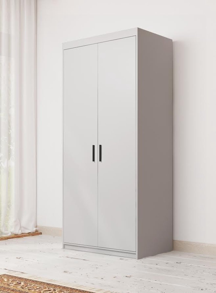bol.com | Meubella - Kledingkast / Kleerkast Estona - Wit - 90 cm