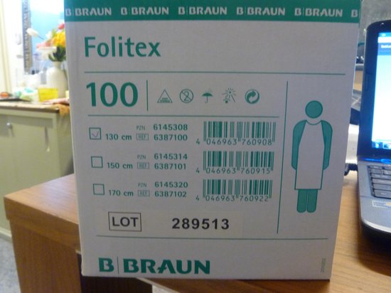 Folitex wegwerp schort - 130 cm | bol