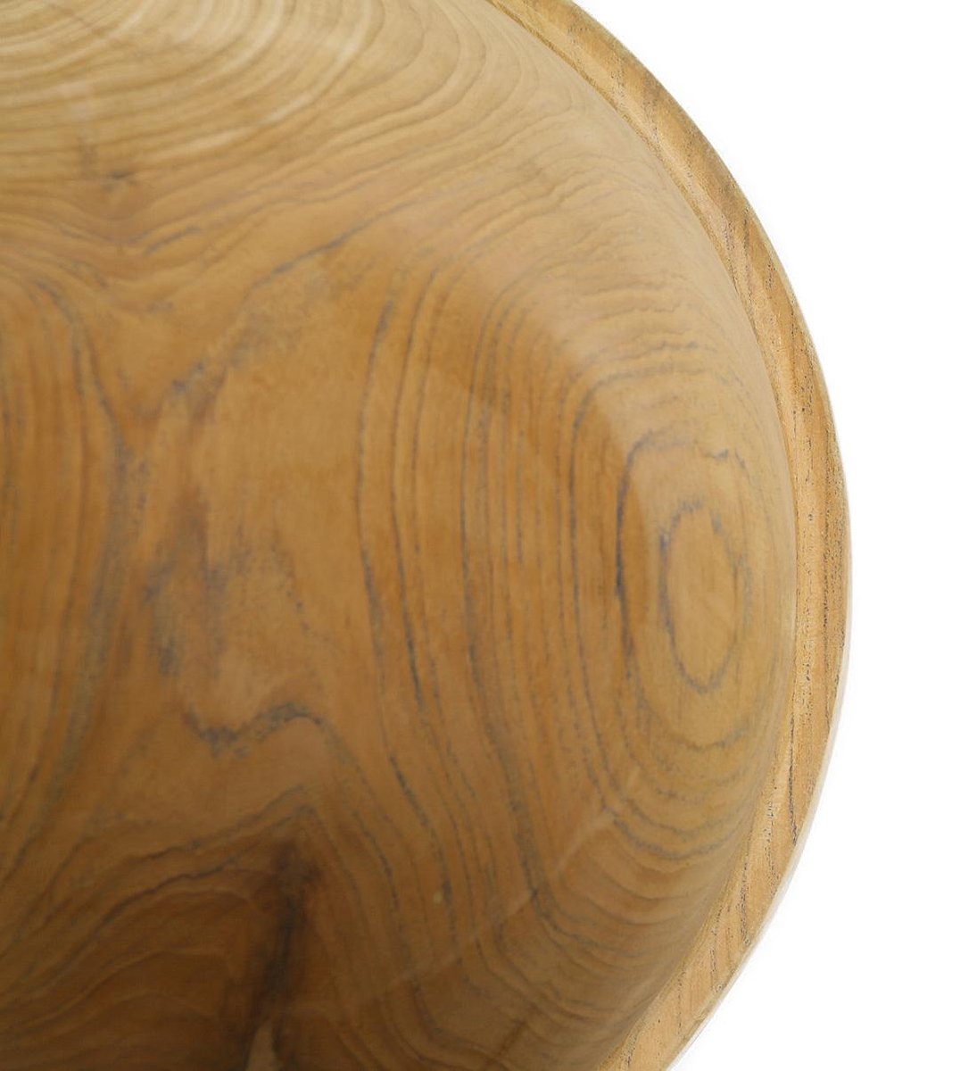Houten Fruit / Sla schaal; bak; kom - Teak Hout rond Ø 38 cm - Hoog ...