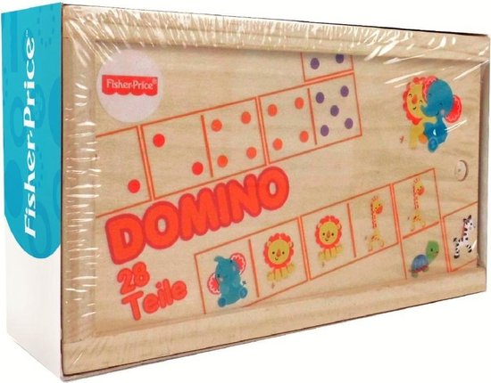 Fisher-Price Domino hout 28 delen - dieren | Games | bol