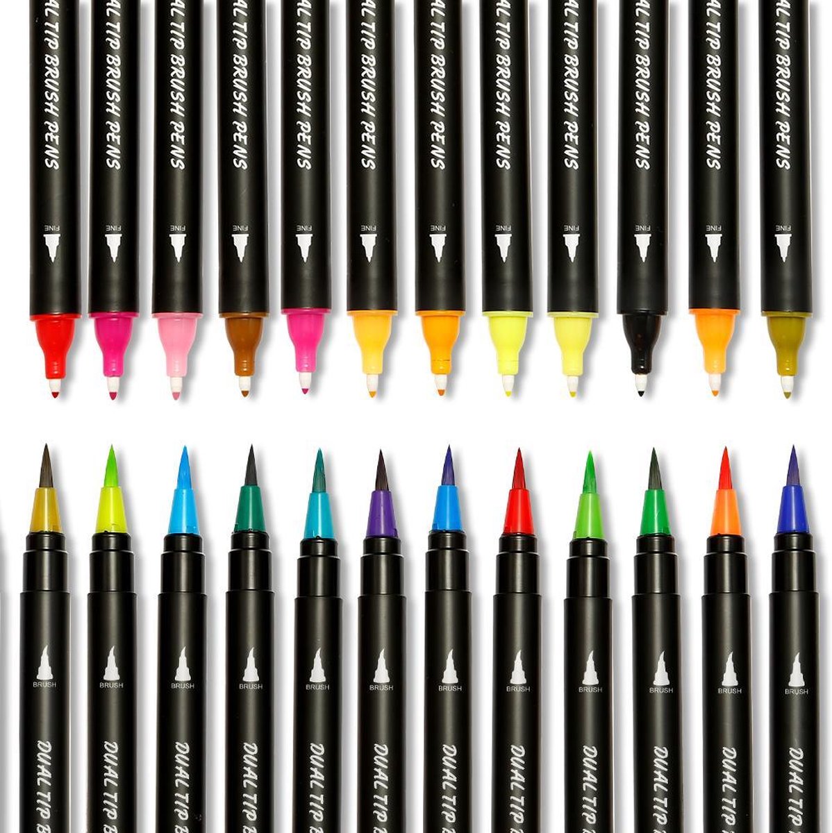 Stiften voor Volwassenen | Brush pennen set | 24 stuks + 2 Waterstiften ...