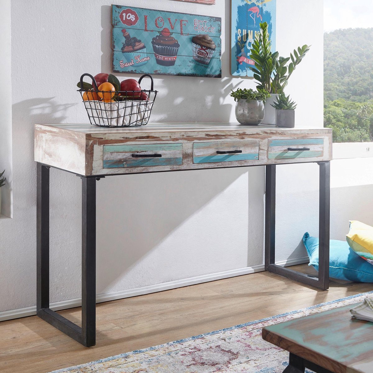 Tv Kast Meubel | Dressoir | Bureau | Gekleurd | 3 Lades | bol.com