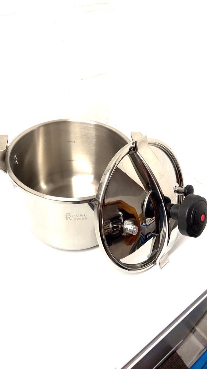 Royal Swiss snelkookpan 8 liter roestvrijstaal - 24CM inductie | bol.com