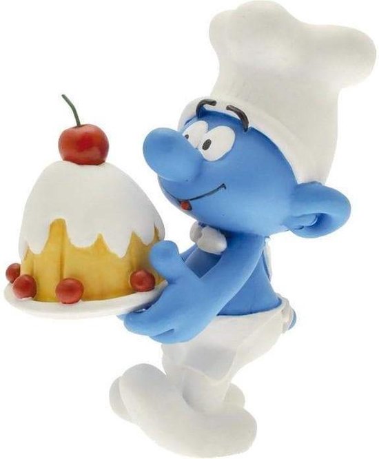 Smurf met taart - Smulsmurf - smurfen figuurtje - 12cm - Verzamelfiguur ...