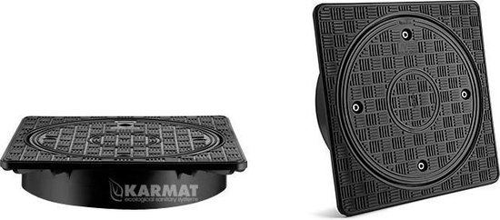 Karmat pp vierkant putafdekking, met dicht deksel | bol