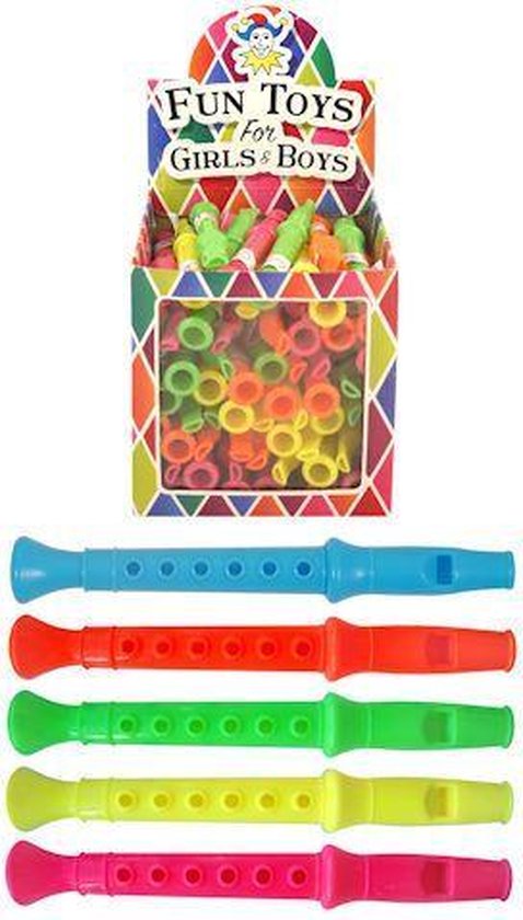 60 stuks - Gekleurde Fluitjes - In Traktatiebox - Uitdeelcadeautjes ...