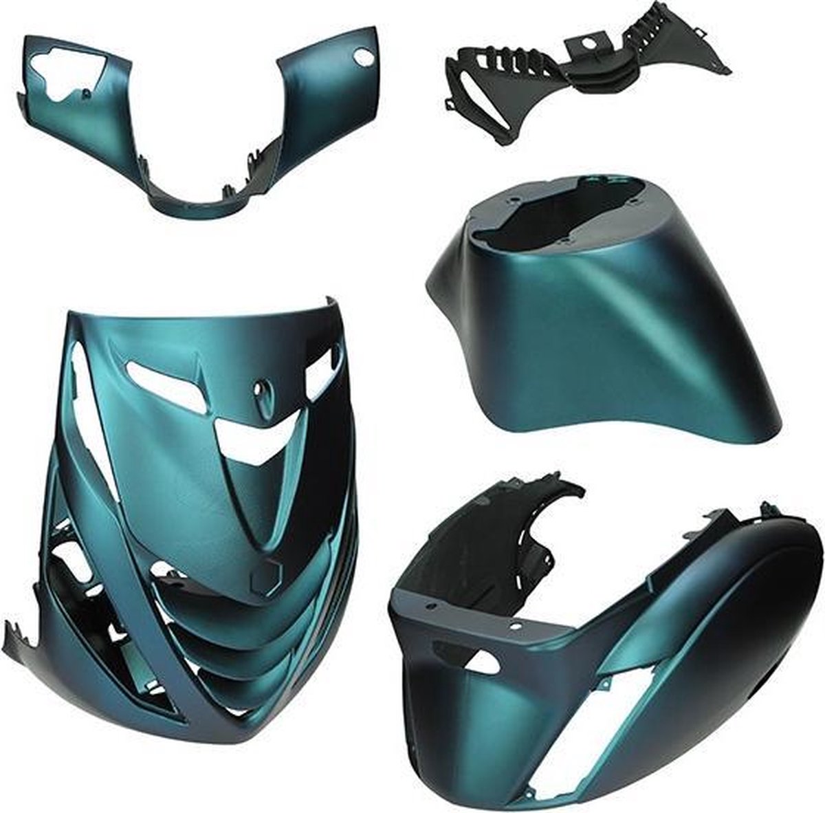 Kappenset Piaggio Zip Sp cameleon blauw groen mat Zip 2000 DMP 5-delig ...