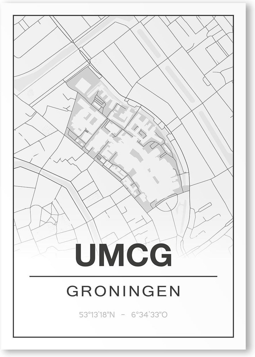 Poster/plattegrond UMCG - A4 | bol