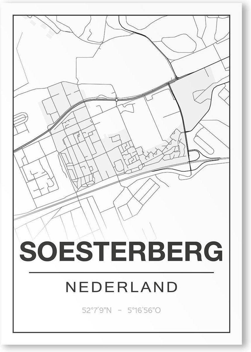 Poster/plattegrond SOESTERBERG - A4 | bol.com