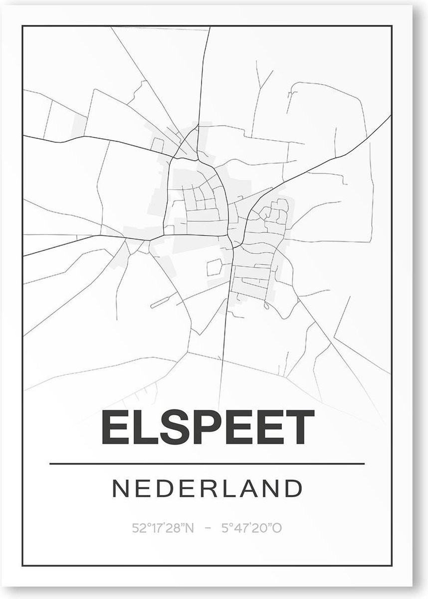 Poster/plattegrond ELSPEET - 30x40cm | bol.com