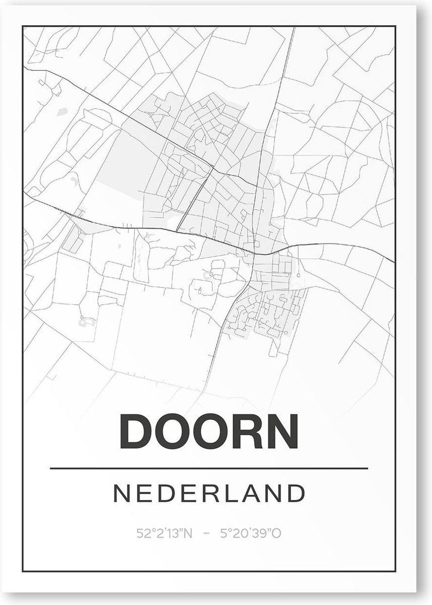 Poster/plattegrond DOORN - 30x40cm | bol.com