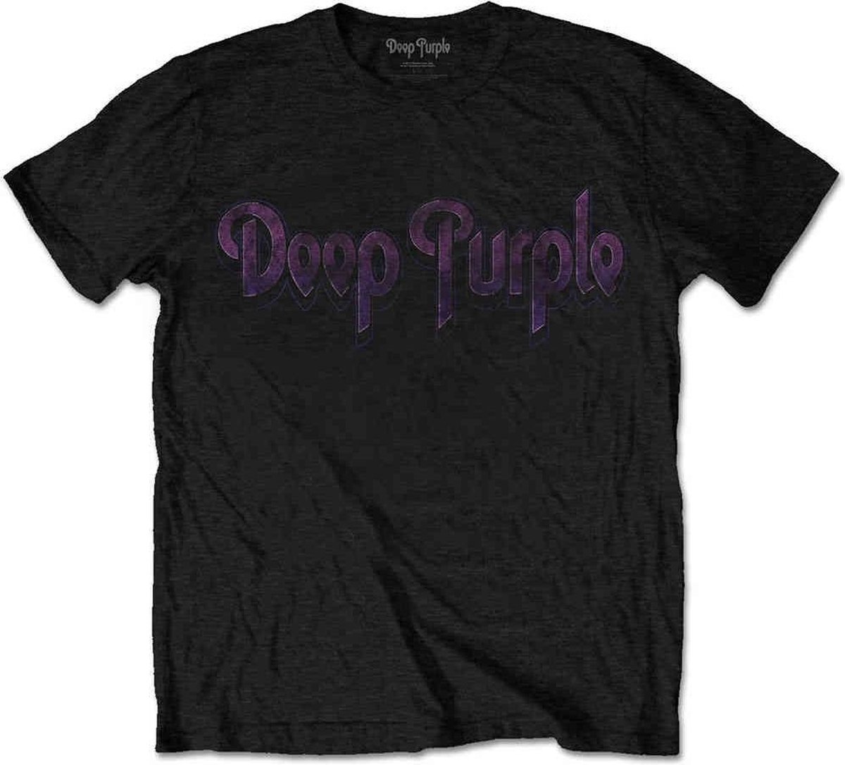 Deep Purple - Vintage Logo Heren T-shirt - S - Zwart | bol