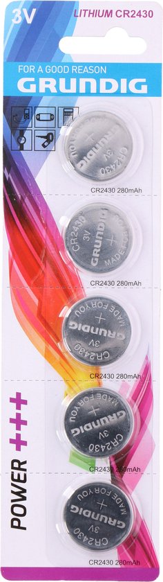 Grundig CR2430 Knoopcel batterijen - 5 stuks | bol