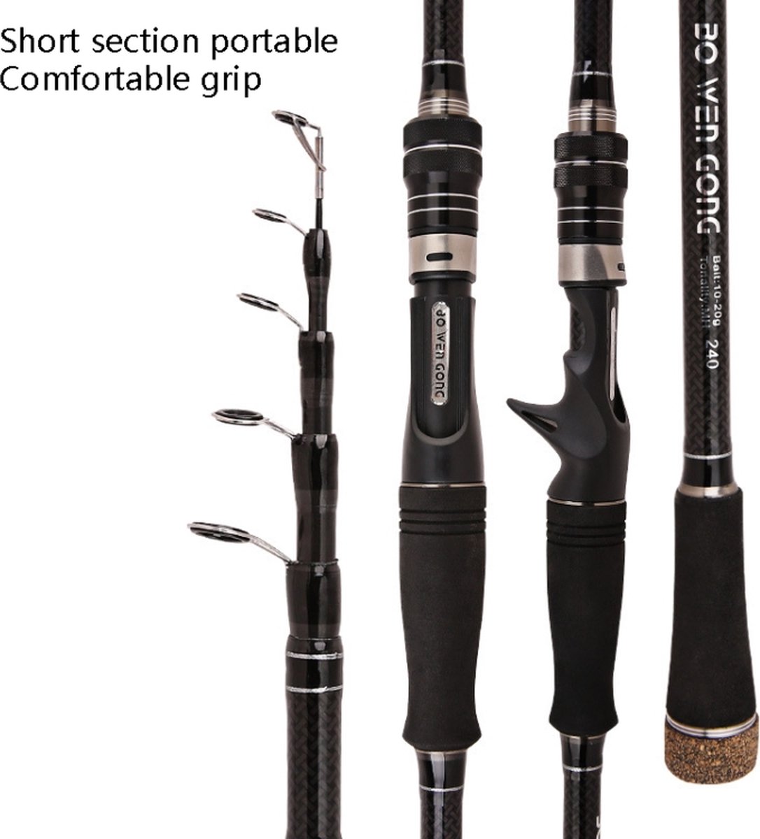 Telescopische luxe vishengel SET van Improducts - vis hengel is 240 cm ...