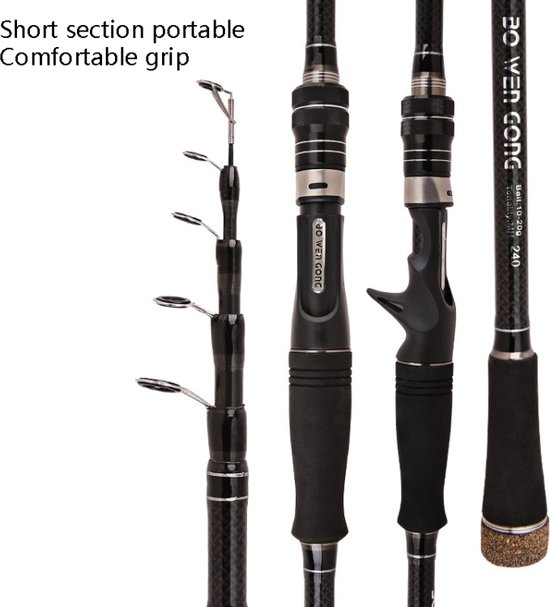 Telescopische luxe vishengel SET van Improducts - vis hengel is 240 cm ...
