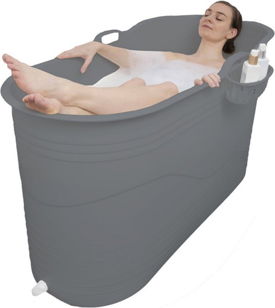 HelloBath® - Bath Bucket - XL - 125 cm - Grijs - Zitbad - Ligbad ...