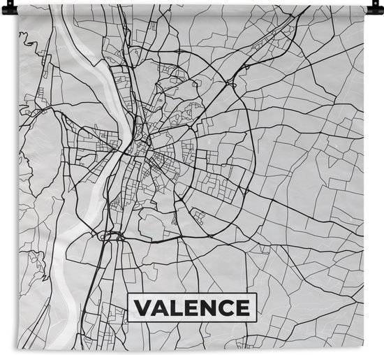 Wandkleed - Wanddoek - Kaart - Stadskaart - Valence - Plattegrond ...