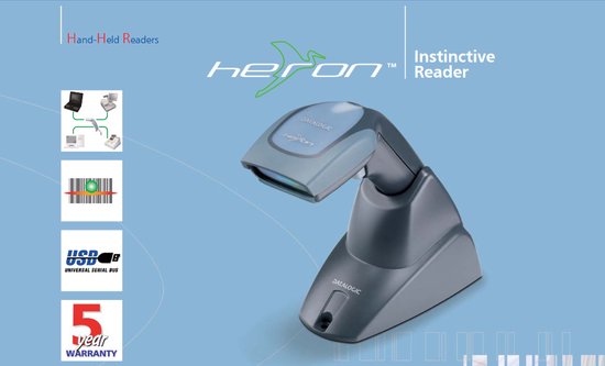 Datalogic Heron Kit D130 Barcode Scanner USB Black RS232 | bol