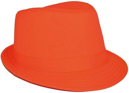 Carnaval verkleed trilby hoedje - neon kleuren - volwassenen - one size ...