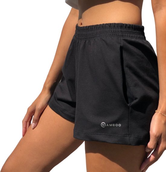 Sport short dames - Korte broek dames - Shorts - Zwart - Broeken ...