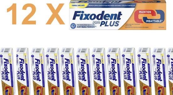 Fixodent Pro Plus Duo Action Kleefpasta - 12 X 40 gram ...