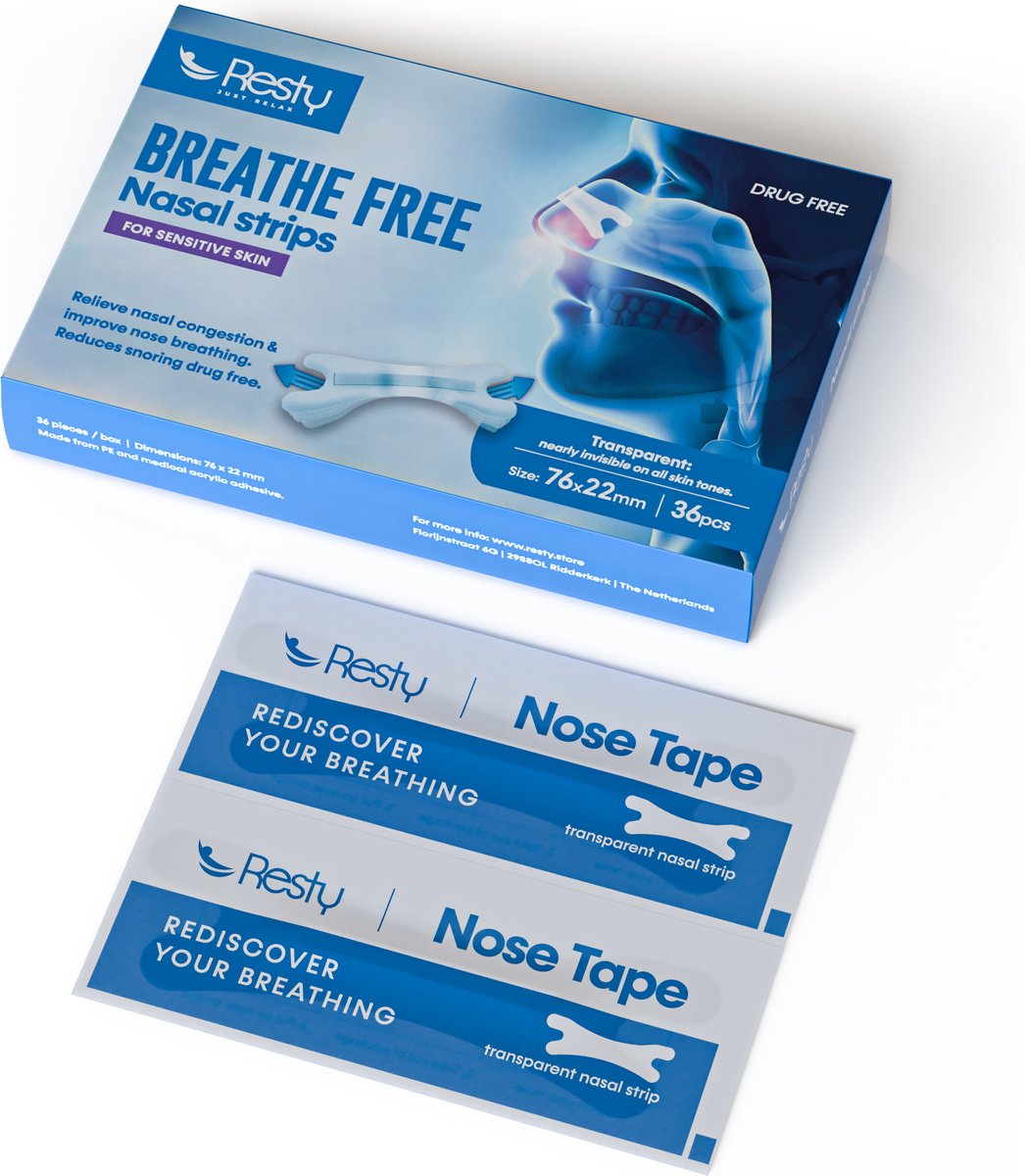 Resty® Nose Tape - Neuspleisters - Transparent - 36 Stuks - Anti Snurk ...