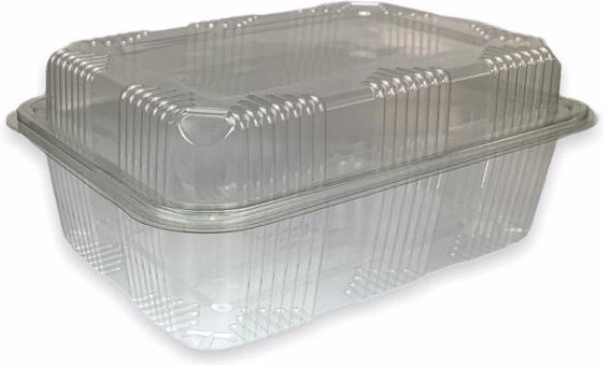 300 Stuks x 1750ml Transparant Bakjes Met Hoog Deksel - kaas bakjes ...